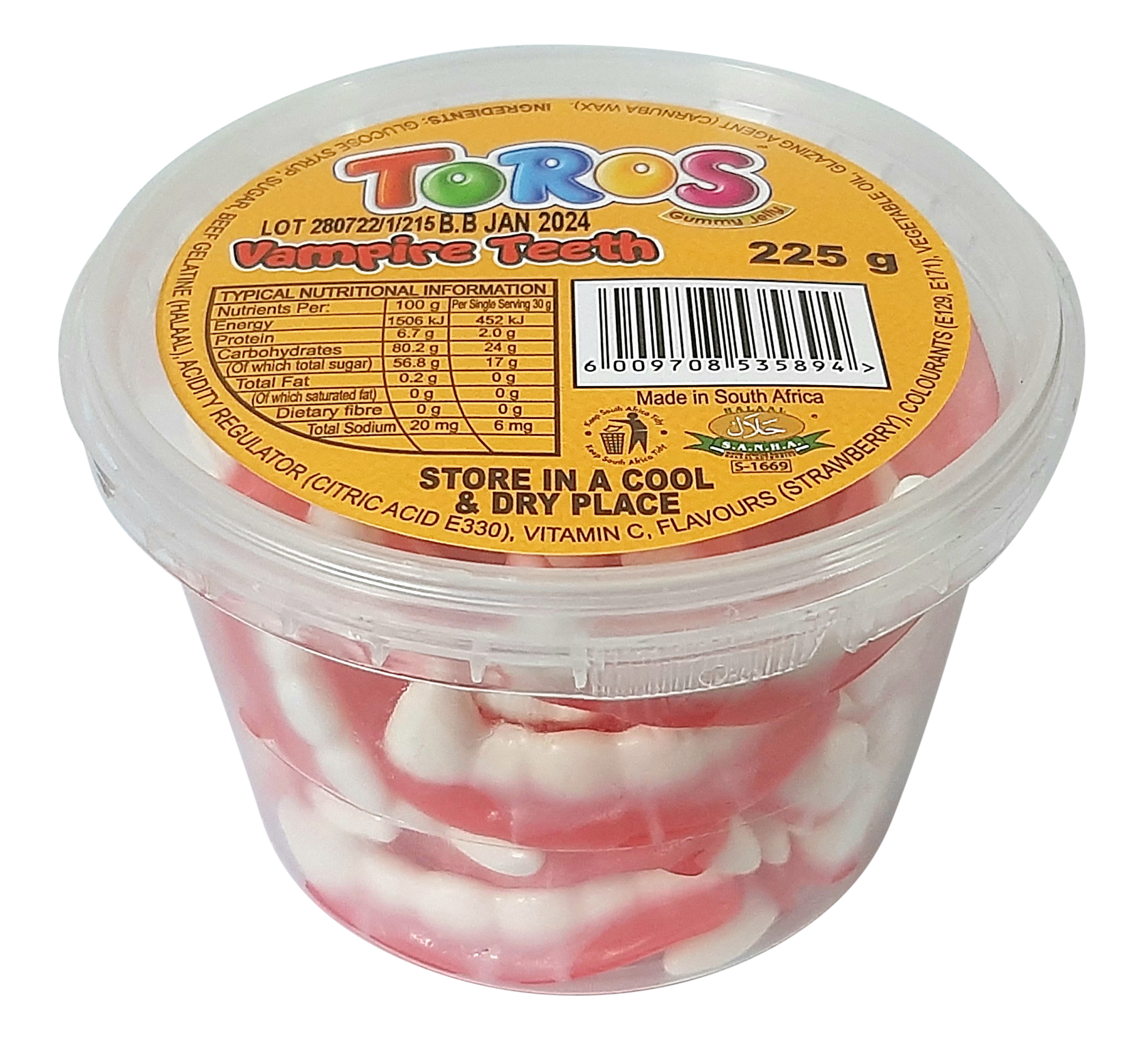 Toros Tub Vampire Teeth Gummy Jelly 225g – DB Cash & Carry