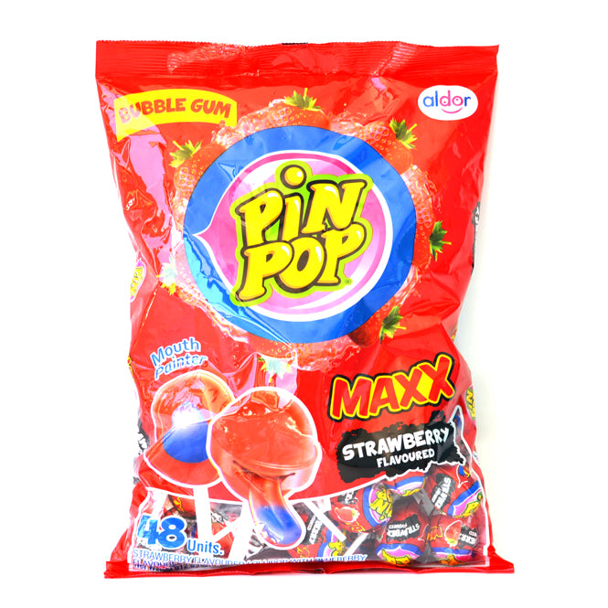 PIN POP MAXX STRAWB M/P 48S – DB Cash & Carry