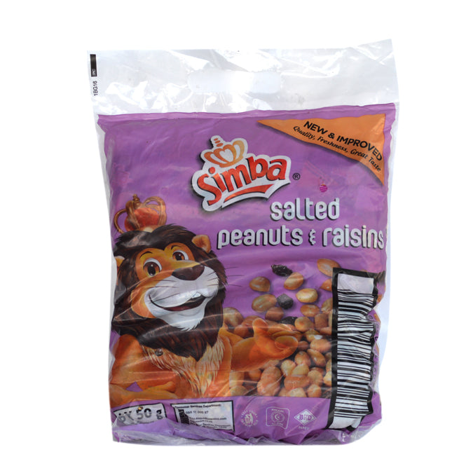 SIMBA PEANUT RAISIN 50G 36S – DB Cash & Carry