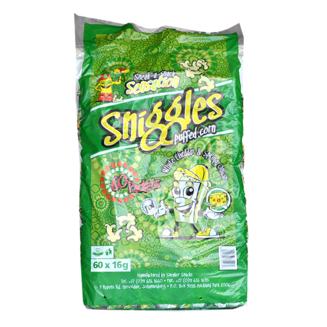 SNIGGLES PUFFED CORN 16G 60S – DB Cash & Carry